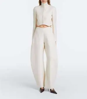 Alaïa Cropped Wool Crêpe Jacket