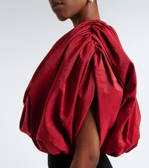 Magda Butrym Silk-blend Taffeta Crop Top