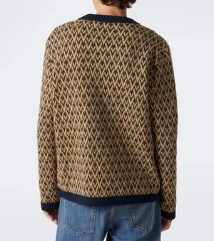 Valentino Garavani Jacquard Virgin Wool Cardigan - Multicoloured