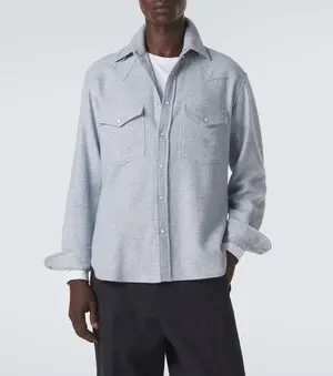UMIT BENAN Kevin Cashmere And Silk Western Shirt