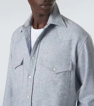 UMIT BENAN Kevin Cashmere And Silk Western Shirt