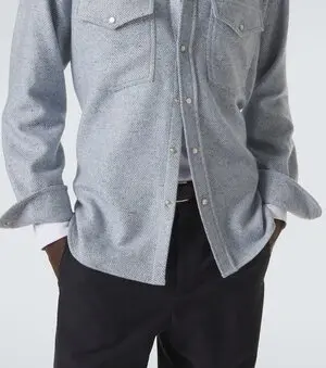 UMIT BENAN Kevin Cashmere And Silk Western Shirt