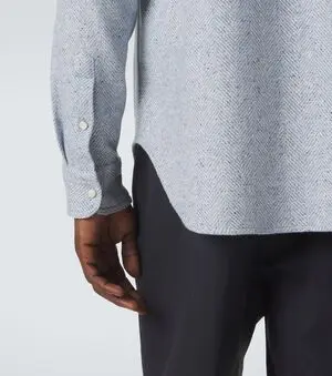 UMIT BENAN Kevin Cashmere And Silk Western Shirt
