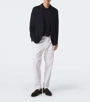 SLOWEAR Single-breasted Wool-blend Blazer - Blue