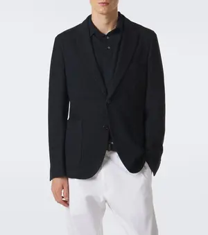 SLOWEAR Single-breasted Wool-blend Blazer - Blue
