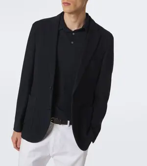 SLOWEAR Single-breasted Wool-blend Blazer - Blue