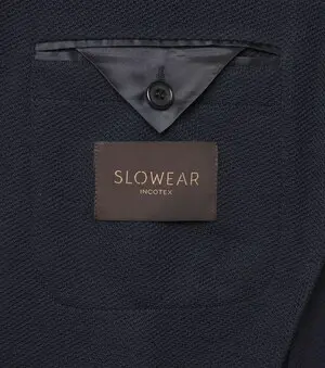 SLOWEAR Single-breasted Wool-blend Blazer - Blue