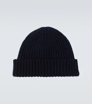 UMIT BENAN Ribbed-knit Cashmere Beanie - Blue