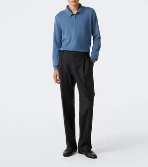 Rubinacci Virgin Wool Wide-leg Pants