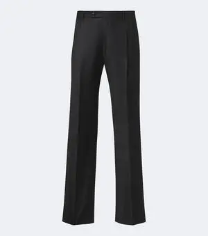 Rubinacci Virgin Wool Wide-leg Trousers - Black