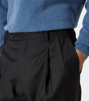 Rubinacci Virgin Wool Wide-leg Pants