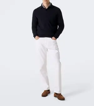 ALLUDE Cashmere Polo Sweater