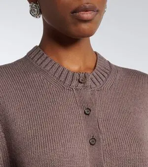 Magda Butrym Ribbed-knit Cotton Cardigan