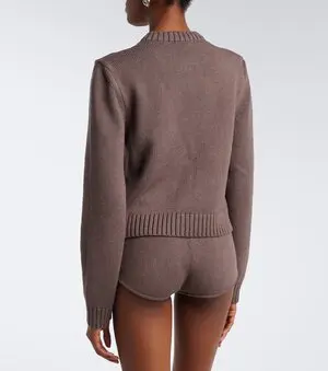 Magda Butrym Ribbed-knit Cotton Cardigan