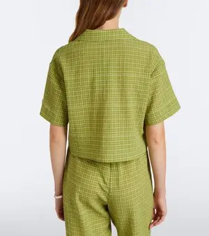 Asceno Checked Cotton Bowling Shirt