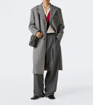 Valentino Garavani Herringbone Virgin Wool Coat
