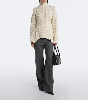 Stella McCartney Wool Straight Leg Trousers