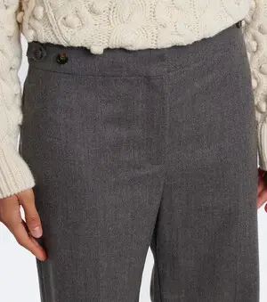 Stella McCartney Wool Straight Leg Trousers