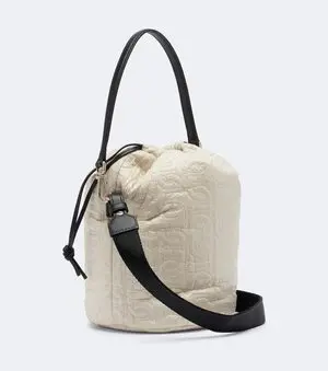 Moncler Caradoc Quilted Bucket Bag - White