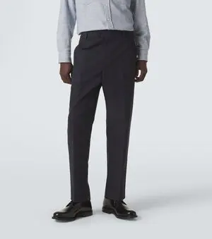 UMIT BENAN Matt Cotton-blend Straight Pants