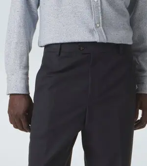 UMIT BENAN Matt Cotton-blend Straight Pants