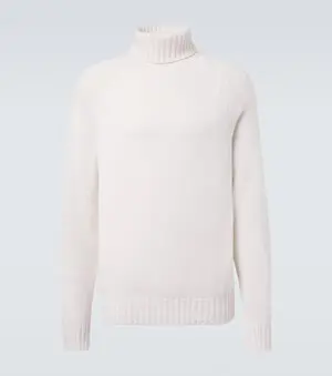 UMIT BENAN Milano Wool Turtleneck Sweater - White