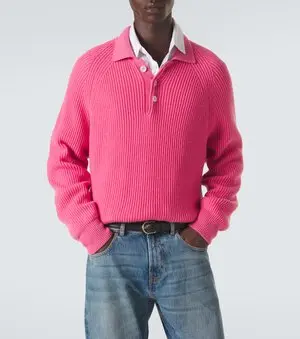 UMIT BENAN Diana Cashmere Polo Sweater