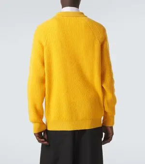 UMIT BENAN Diana Cashmere Polo Sweater - Yellow