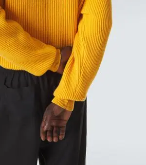 UMIT BENAN Diana Cashmere Polo Sweater - Yellow