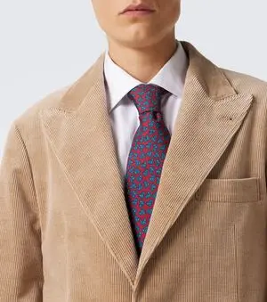 Rubinacci Paisley Silk Tie - Red