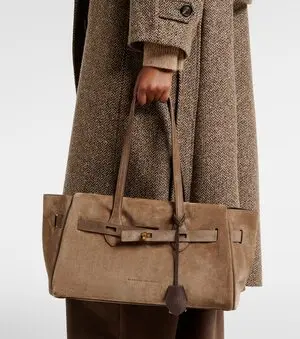 Brunello Cucinelli Medium Suede Shoulder Bag