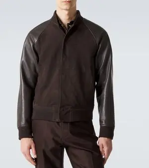 TOM FORD Leather And Suede Bomber Jacket