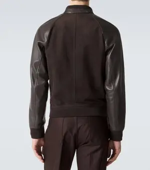 TOM FORD Leather And Suede Bomber Jacket