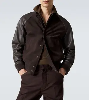 TOM FORD Leather And Suede Bomber Jacket