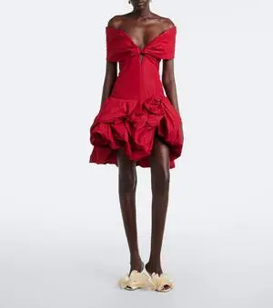 Magda Butrym Floral-appliqu� Satin Mules