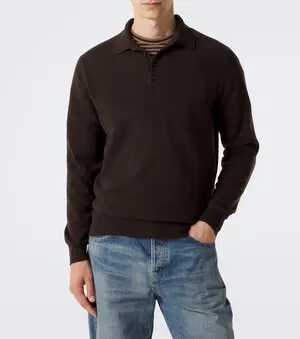 ALLUDE Cashmere Polo Sweater