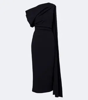 ROKSANDA Maite Caped Cr�pe Midi Dress - Blue