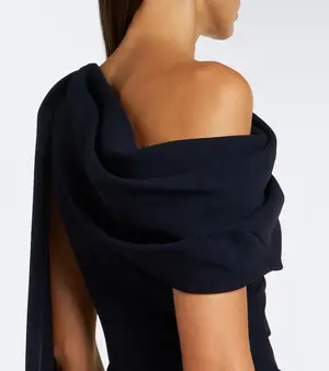 ROKSANDA Maite Caped Cr�pe Midi Dress