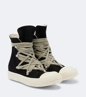 Rick Owens Megalace High-top Sneakers - Black