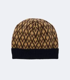 Valentino Garavani Jacquard Virgin Wool Beanie - Multicoloured
