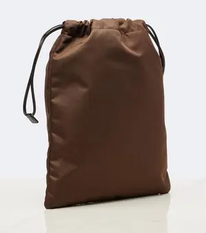 Prada Wish Leather-trimmed Re-nylon Pouch