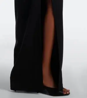 Magda Butrym Floral-appliqu� Wool-blend Gown