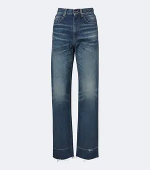 Chloé Straight Leg Jeans In Crimson - Blue