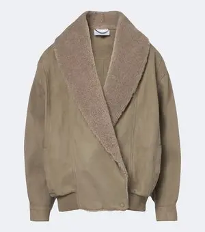Stella McCartney Oversized Teddy-trimmed Blouson Jacket - Beige