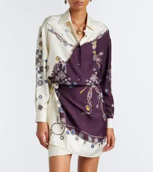 Versace Printed Silk Twill Shirt