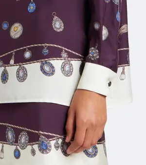 Versace Printed Silk Twill Shirt