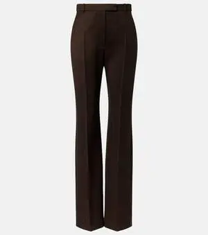 Alexander McQueen Wool Straight Pants - Brown