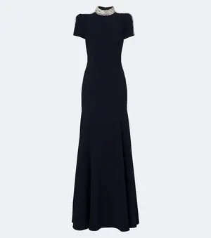 Jenny Packham Embellished Gown - Blue