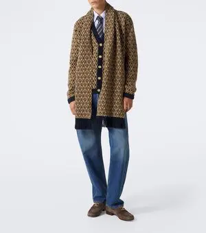 Valentino Garavani Toute La V Virgin Jacquard Wool Scarf