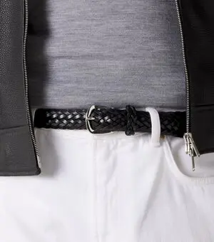 LARDINI Braided Leather Belt